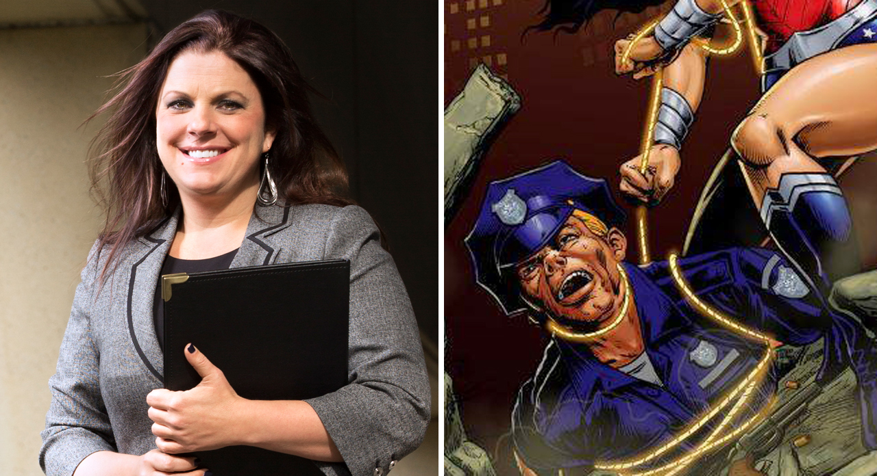 Image of lassoed police officer causes Kansas Democrats to denounce own ...